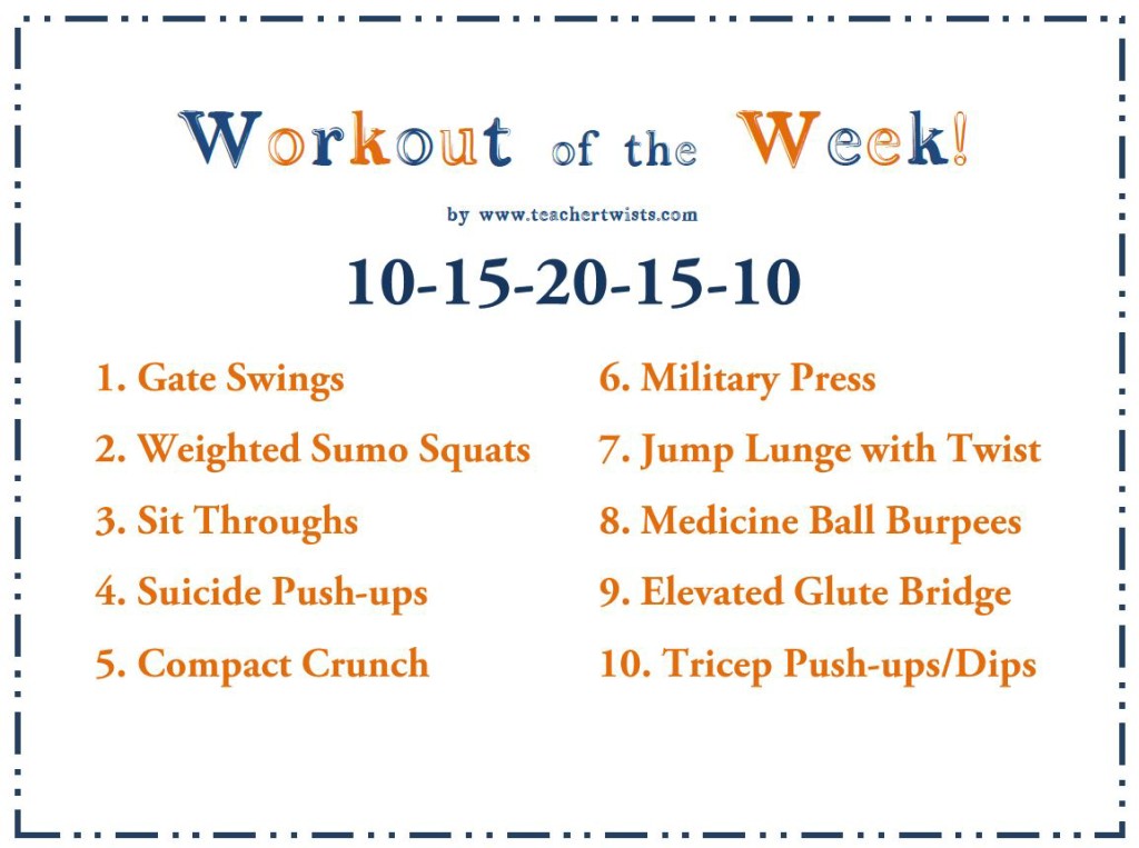 Workout of the Week – January 19